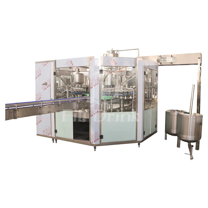 15000B/H Glass Bottle Filling Line 750ML SS304 Fruit Juice Bottling Machine