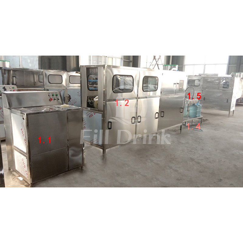 Monoblock Rinser Filler Capper 5 Gallon Water Filling Machine Full SUS304